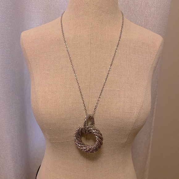 Express | Jewelry | Express Silver Necklace With Circular Pendant Chain ...
